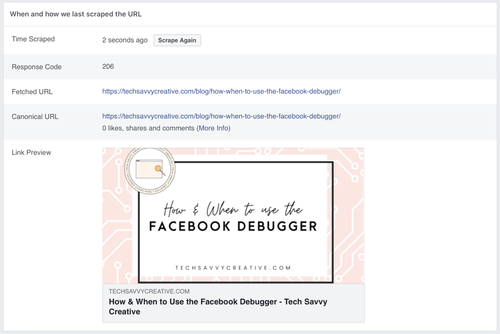 How & When to Use the Facebook Debugger - Tech Savvy Creative